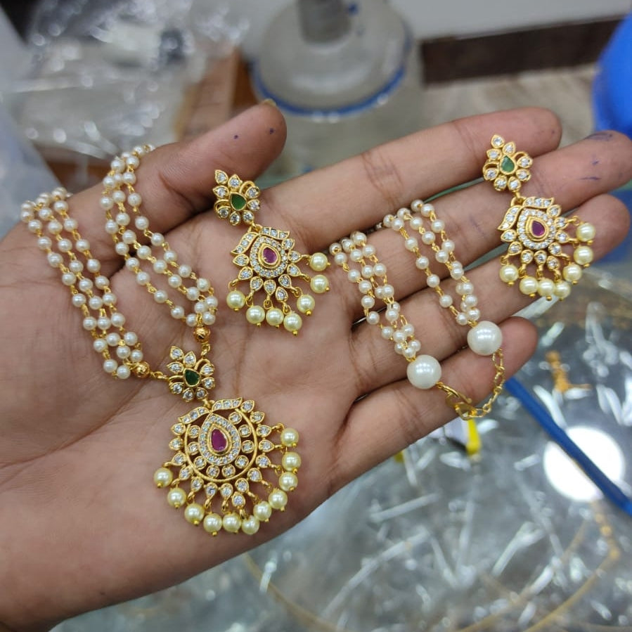 "PHOOL" Jadau Mala set – Aloro Jewels